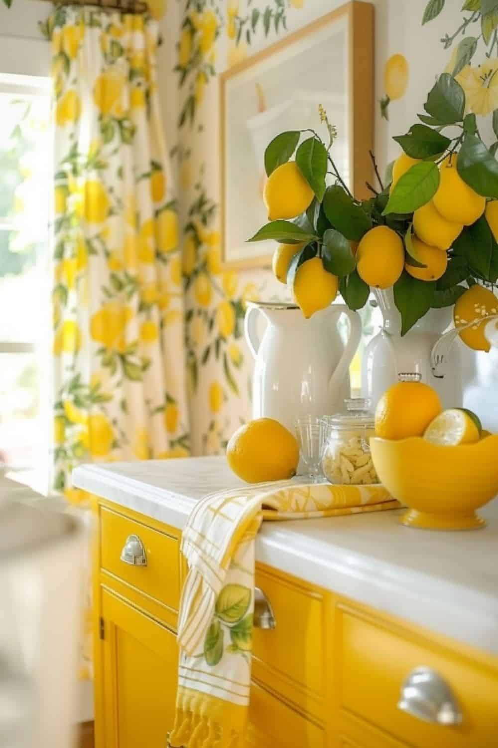 Squeeze The Day: 20 Lemon Themed Kitchen Designs | The Olive Branch Nest