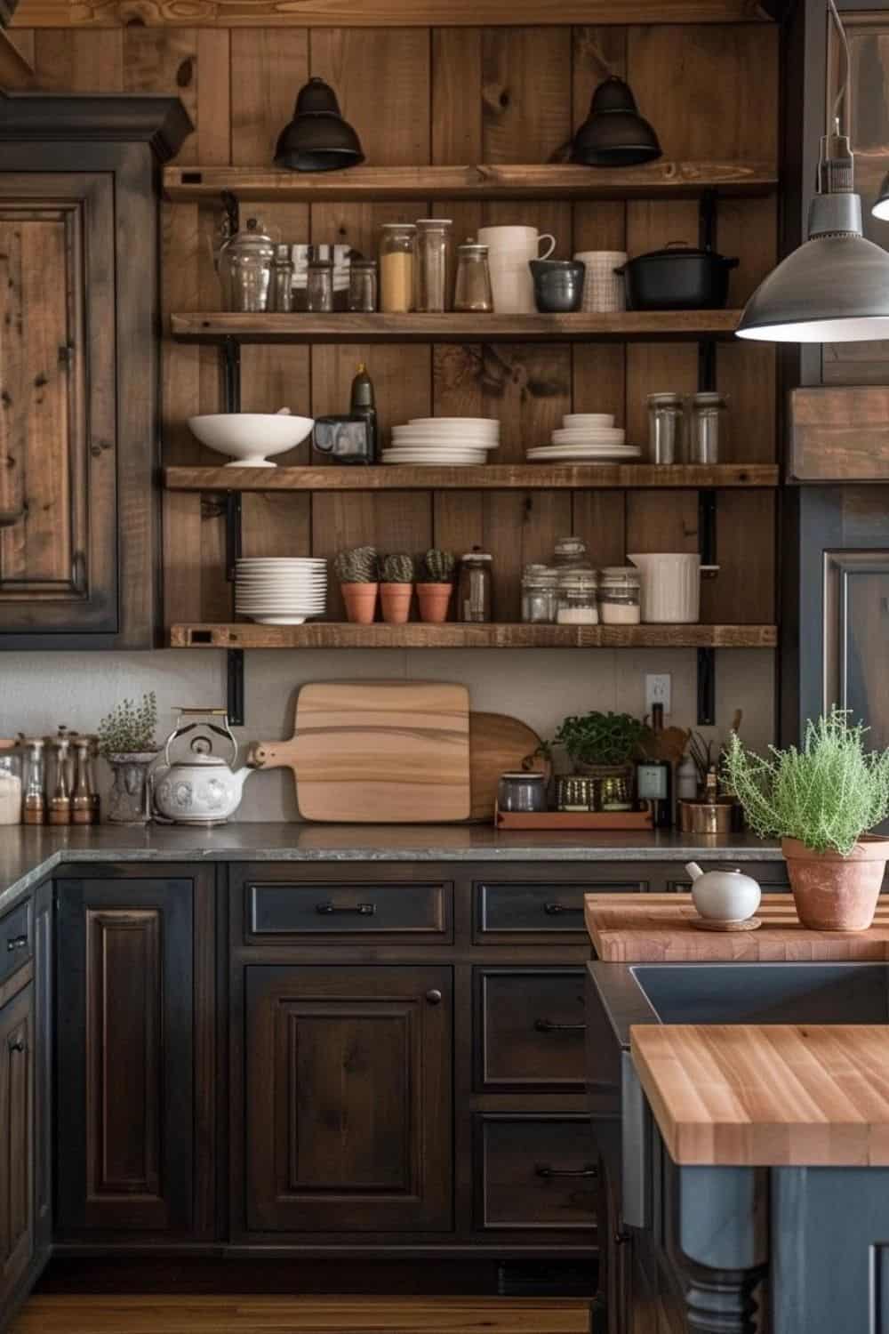 Country Chic: 30 Timeless Moody Farmhouse Kitchen Designs | The Olive ...