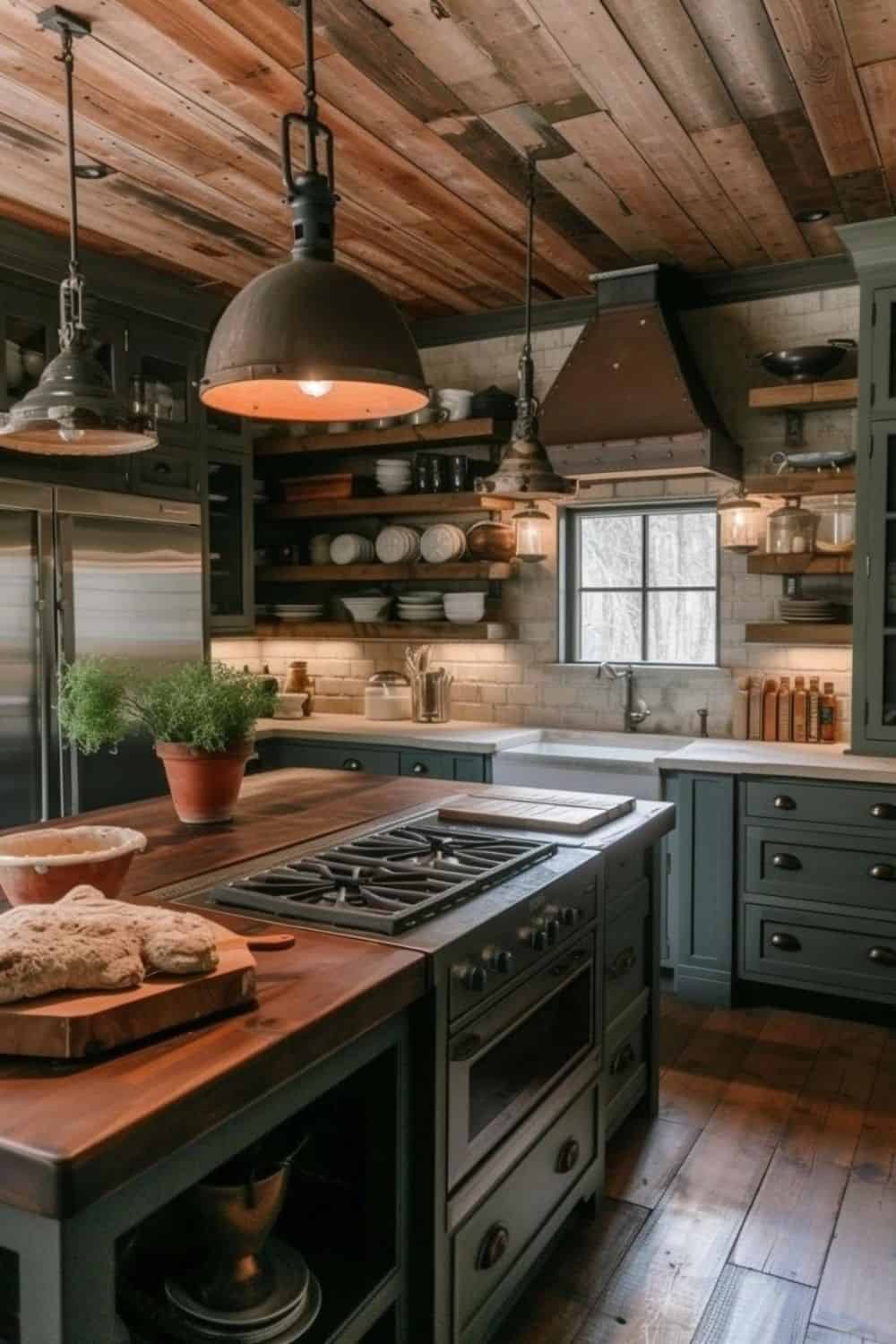 Country Chic: 30 Timeless Moody Farmhouse Kitchen Designs | The Olive ...