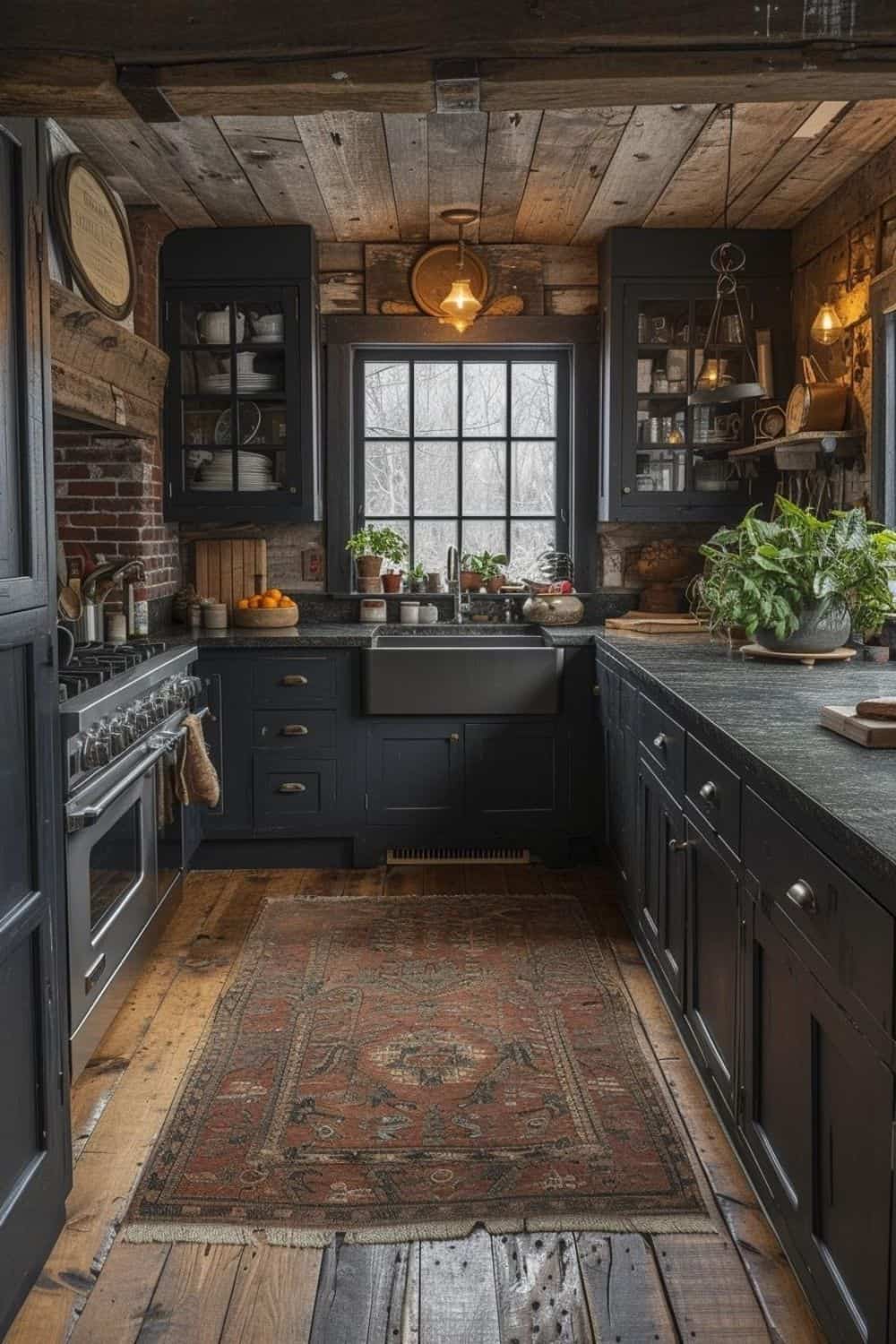 Country Chic: 30 Timeless Moody Farmhouse Kitchen Designs | The Olive ...