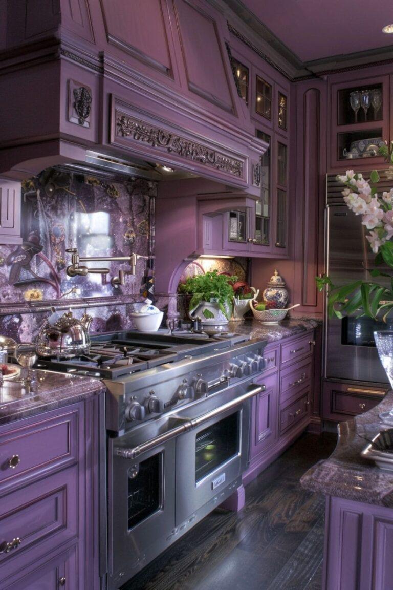 Majestic Tones: Explore 40 Purple Kitchens For A Touch Of Magic | The ...