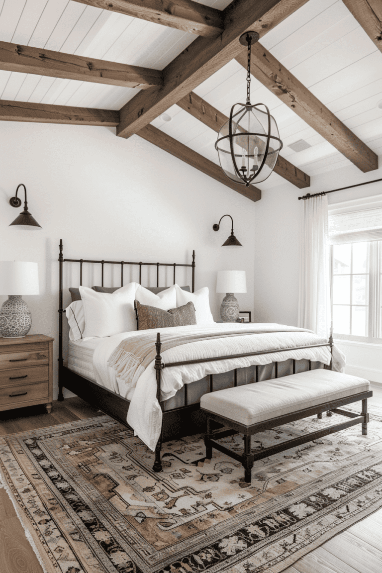 40 Chic Farmhouse Bedrooms That Bring Country Charm Home | The Olive ...