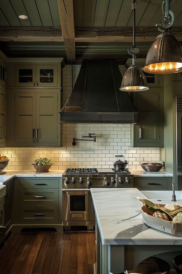 50 Stunning Green Kitchens To Inspire | The Olive Branch Nest