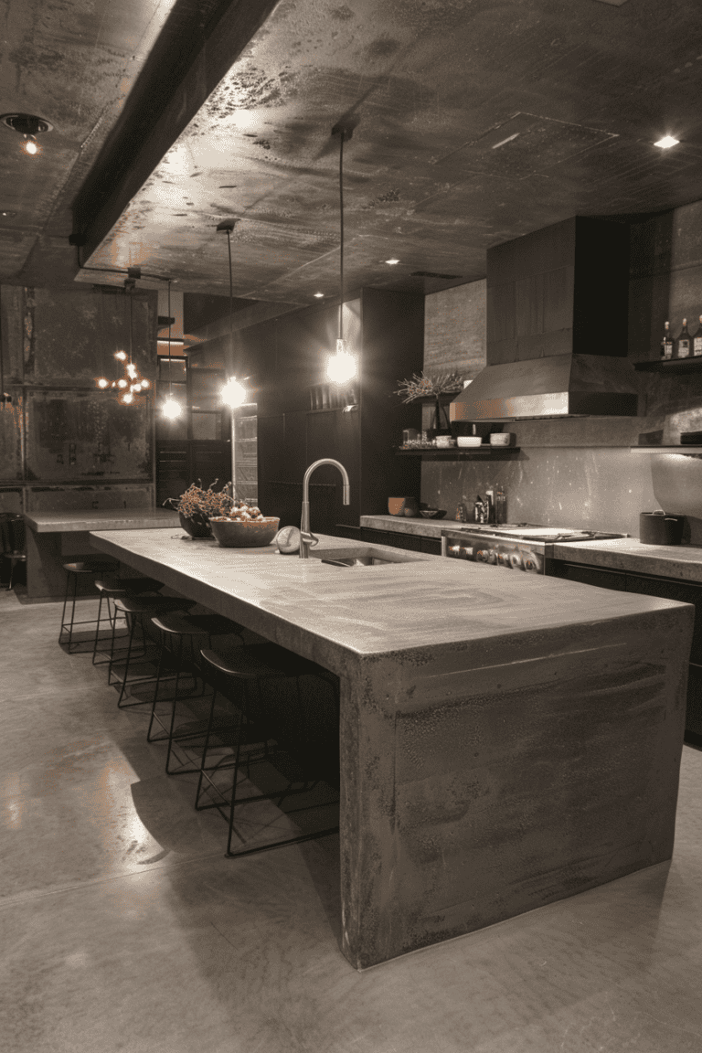 Concrete & Steel: 45 Stunning Industrial Kitchen Ideas | The Olive ...