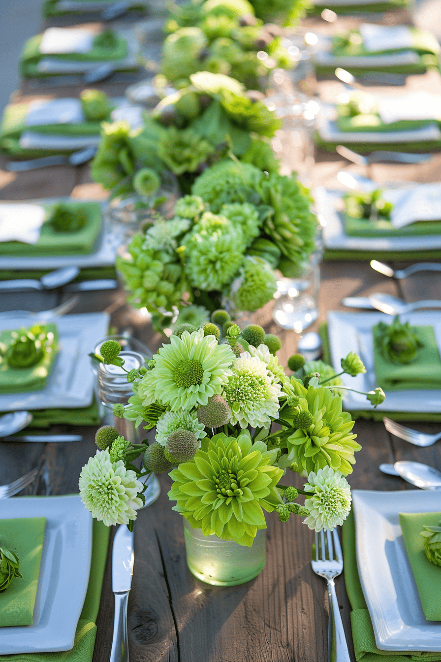 10 Stunning Green Themed Tablescapes For Every Occasion | The Olive Branch Nest