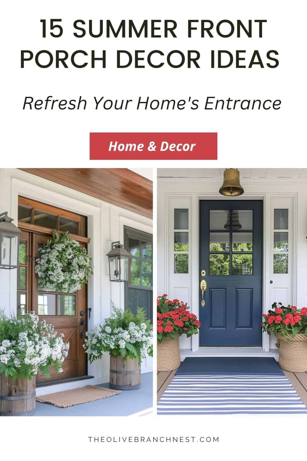 15 Summer Front Porch Decor Ideas To Refresh Your Home's Entrance | The ...