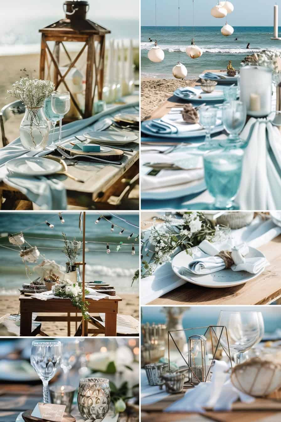 38 Beautiful Beach Table Settings: From Wedding To Dinner Party Let's ...
