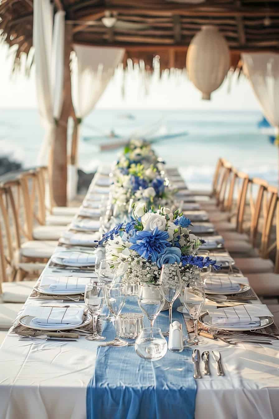 38 Beautiful Beach Table Settings: From Wedding To Dinner Party Let's ...