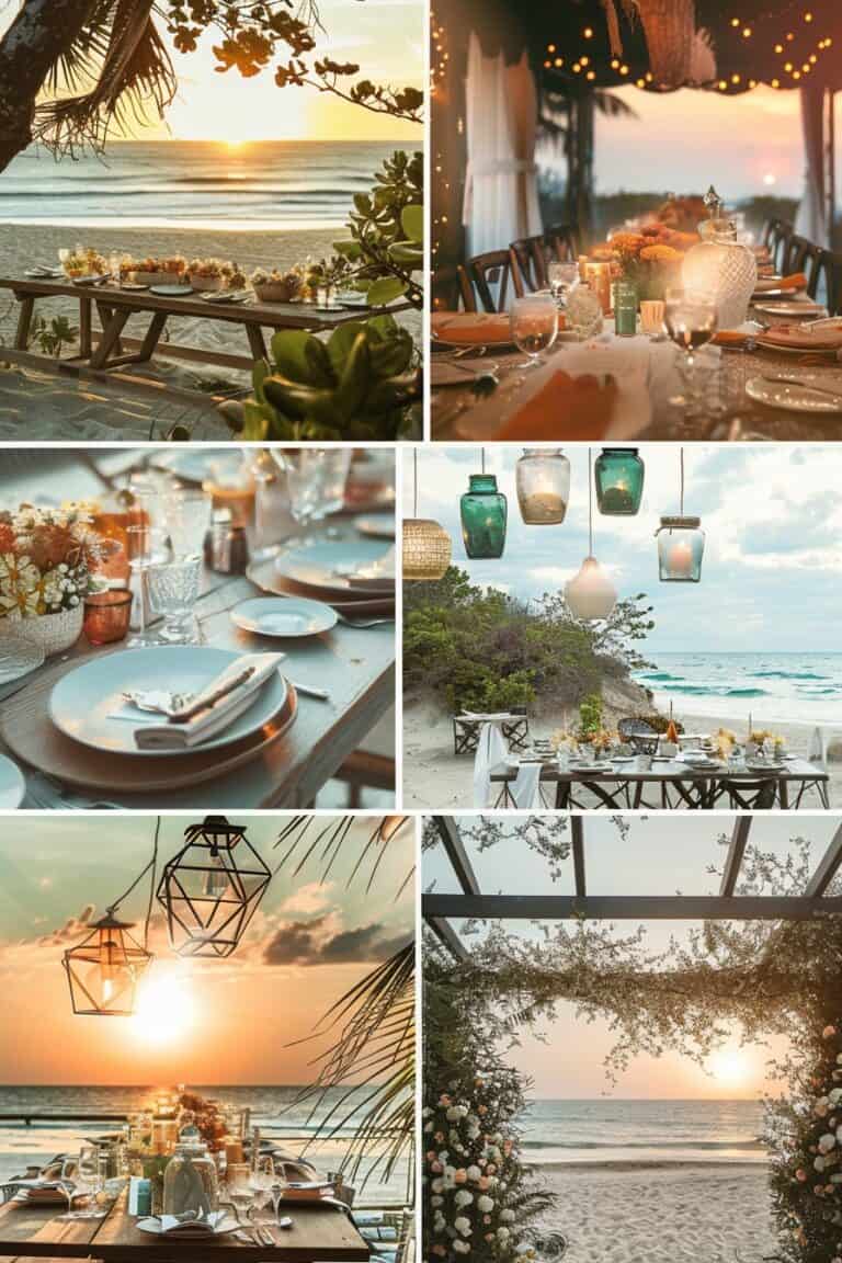 38 Beautiful Beach Table Settings: From Wedding To Dinner Party Let's ...