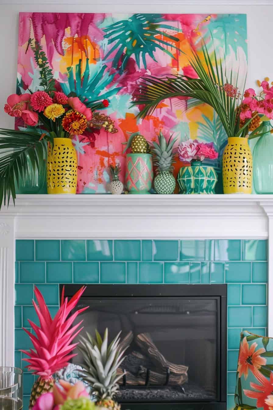 12 Lovely Summer Mantels For Your Fireplace | The Olive Branch Nest