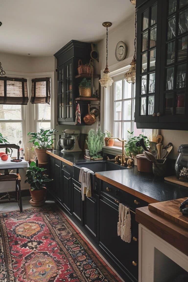 20 Bold And Beautiful Black Kitchen Ideas | The Olive Branch Nest