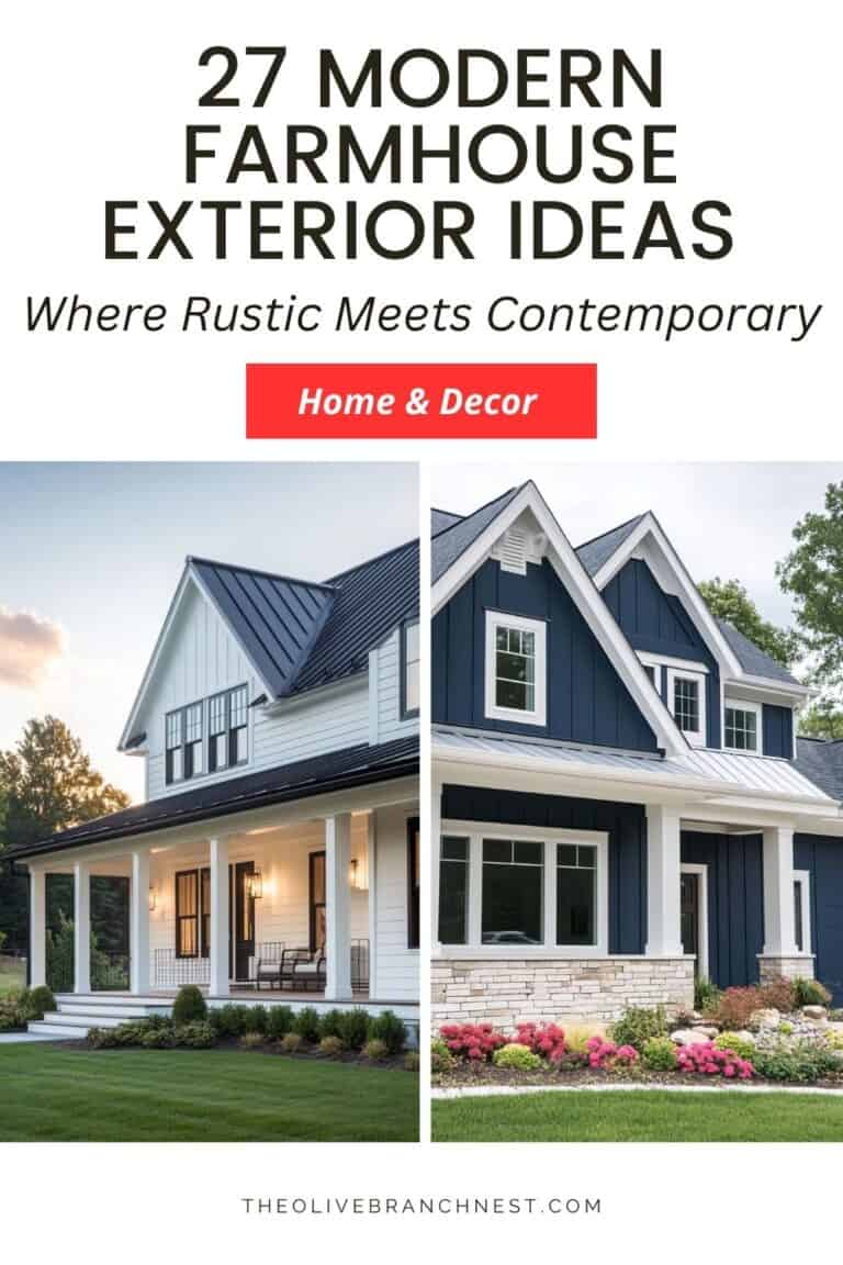 27 Stunning Modern Farmhouse Exteriors | The Olive Branch Nest