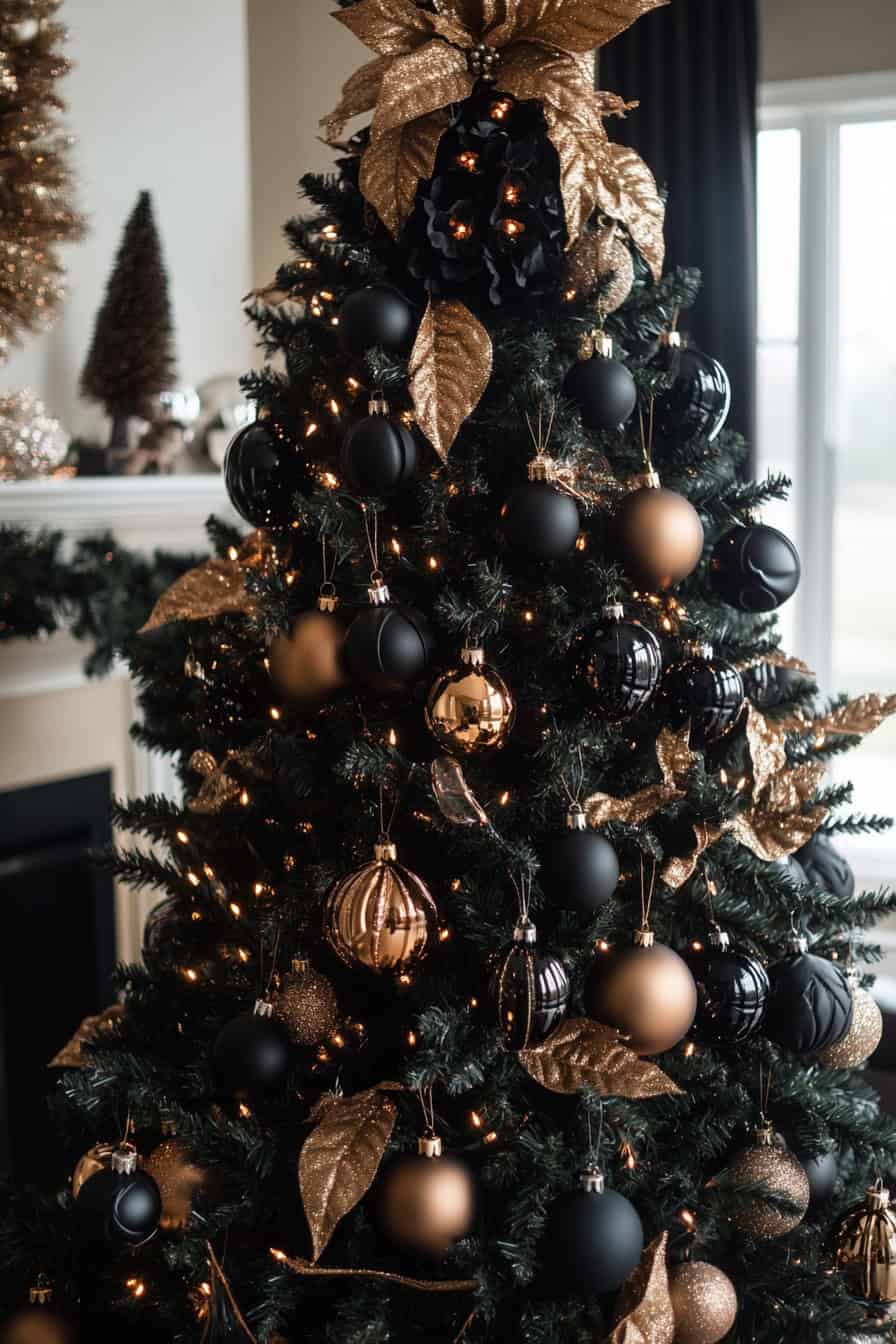 Dark & Dazzling: Chic Black Christmas Trees For The Holidays | The ...