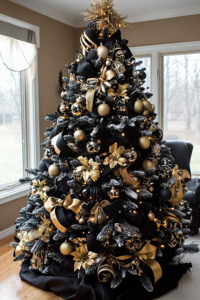 Dark & Dazzling: Chic Black Christmas Trees For The Holidays | The ...