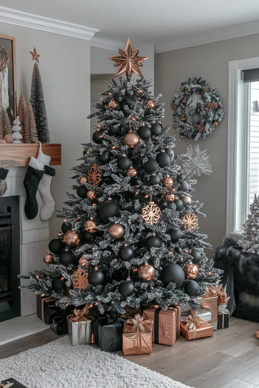 Dark & Dazzling: Chic Black Christmas Trees For The Holidays | The ...