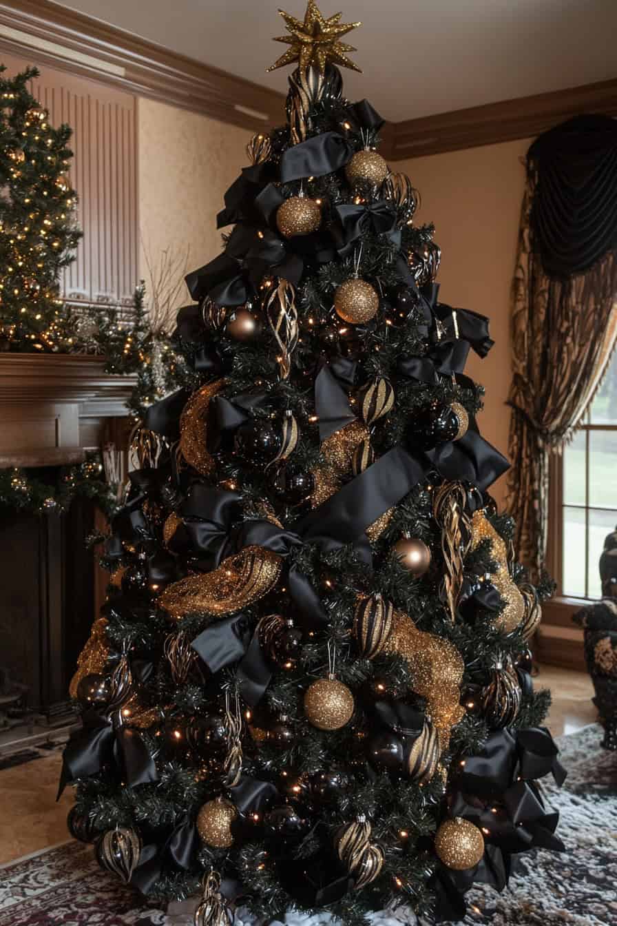Dark & Dazzling: Chic Black Christmas Trees For The Holidays | The ...