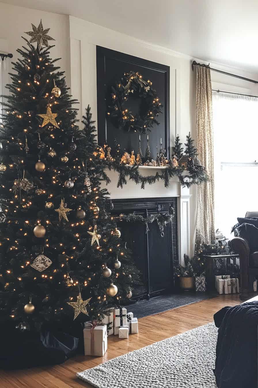 Dark & Dazzling: Chic Black Christmas Trees For The Holidays | The ...