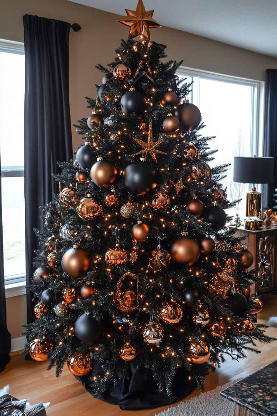 Dark & Dazzling: Chic Black Christmas Trees For The Holidays | The ...