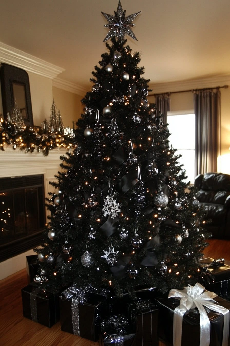Dark & Dazzling: Chic Black Christmas Trees For The Holidays | The ...