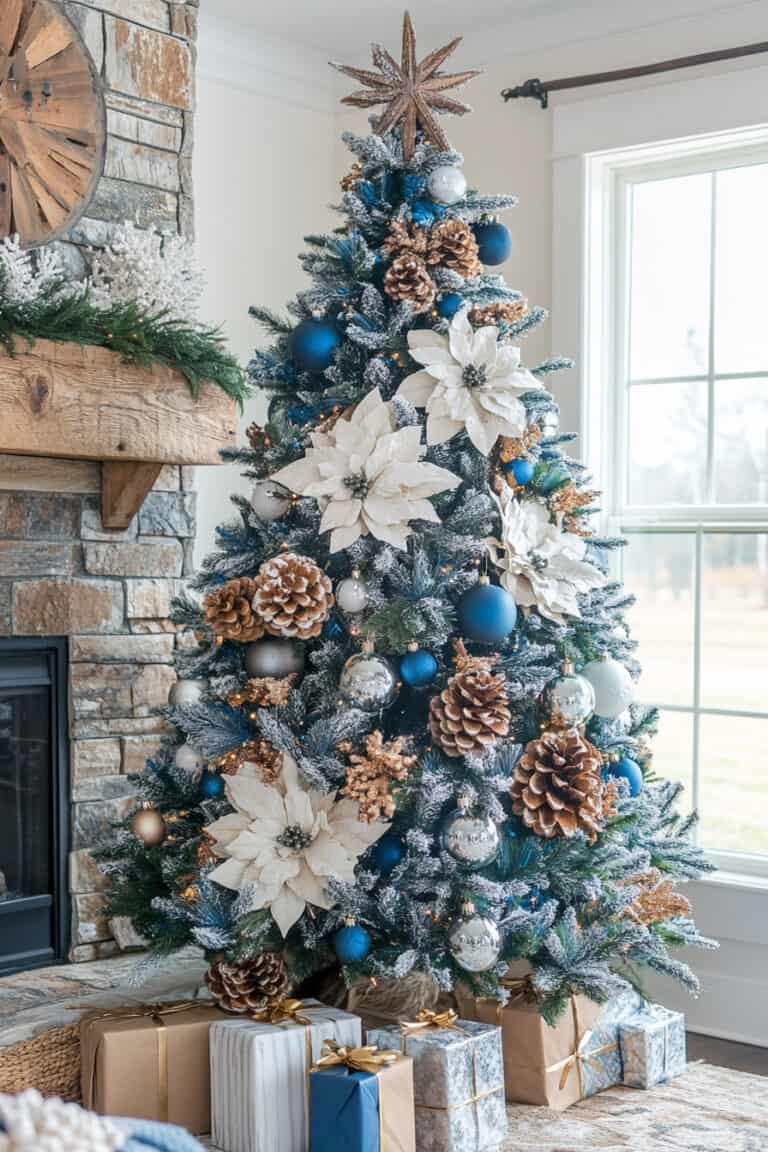 28 Unique Blue Christmas Tree Ideas To Wow Your Guests | The Olive ...