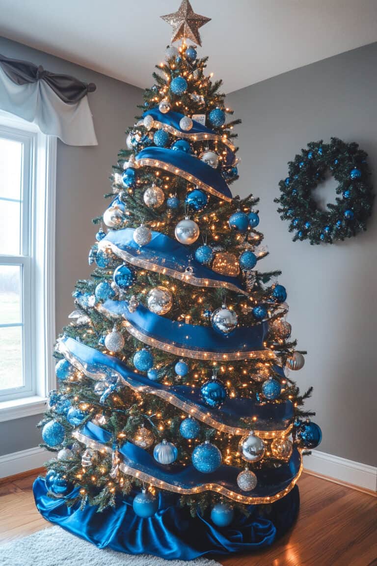 28 Unique Blue Christmas Tree Ideas To Wow Your Guests | The Olive ...
