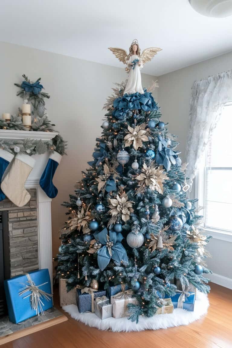 28 Unique Blue Christmas Tree Ideas To Wow Your Guests | The Olive ...