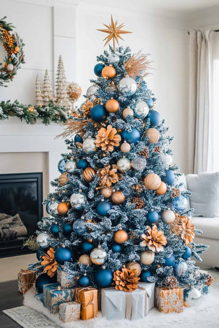 28 Unique Blue Christmas Tree Ideas To Wow Your Guests | The Olive ...