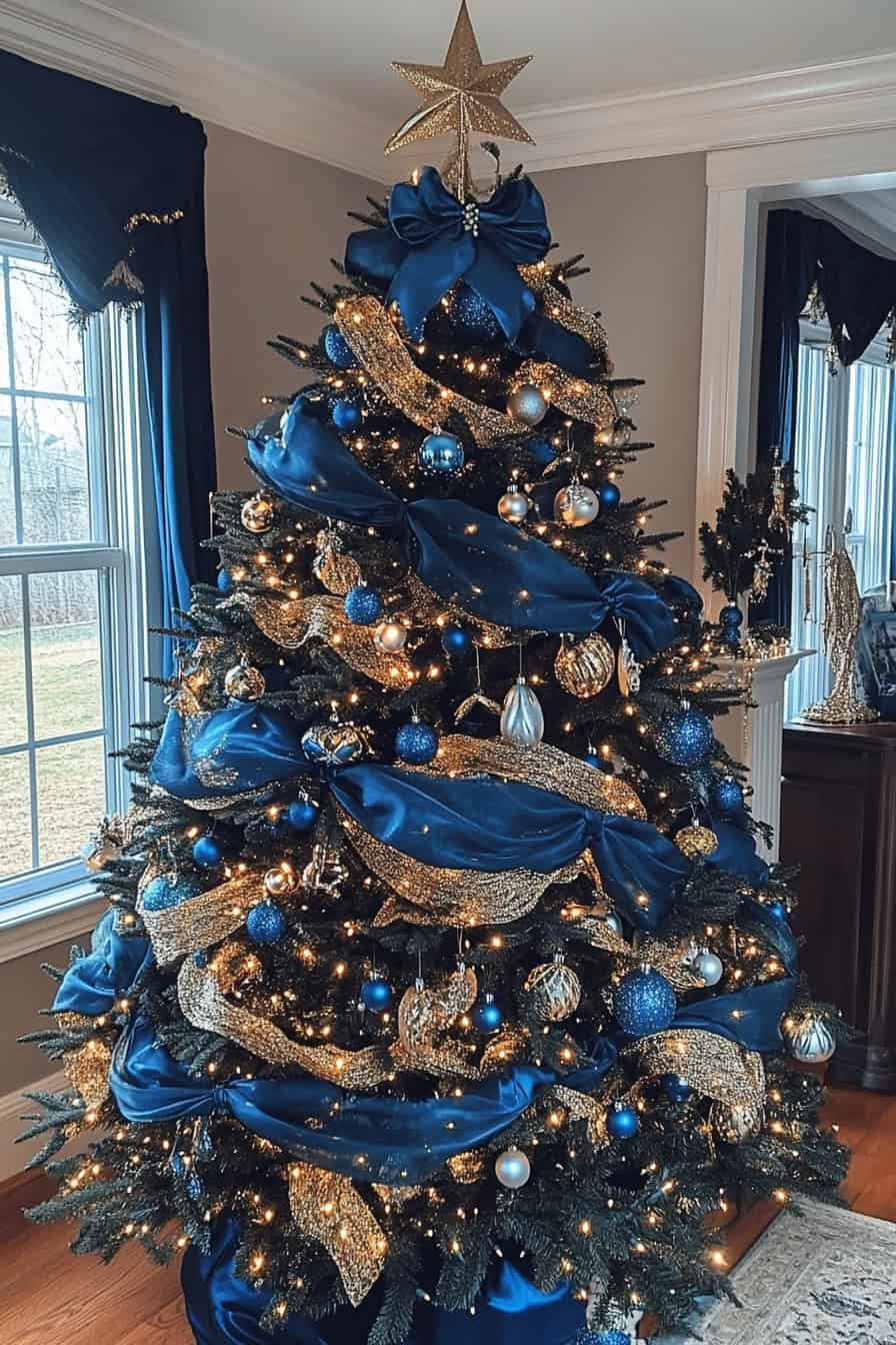 28 Unique Blue Christmas Tree Ideas To Wow Your Guests | The Olive ...