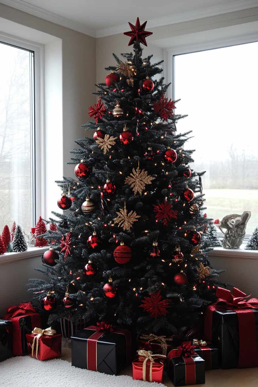 Dark & Dazzling: Chic Black Christmas Trees For The Holidays | The ...