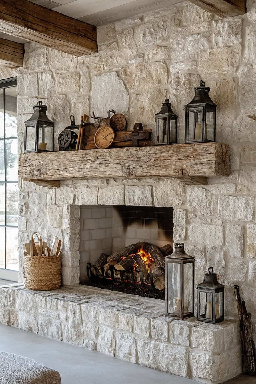 Stunning Limestone Fireplace Ideas For Your Home | The Olive Branch Nest
