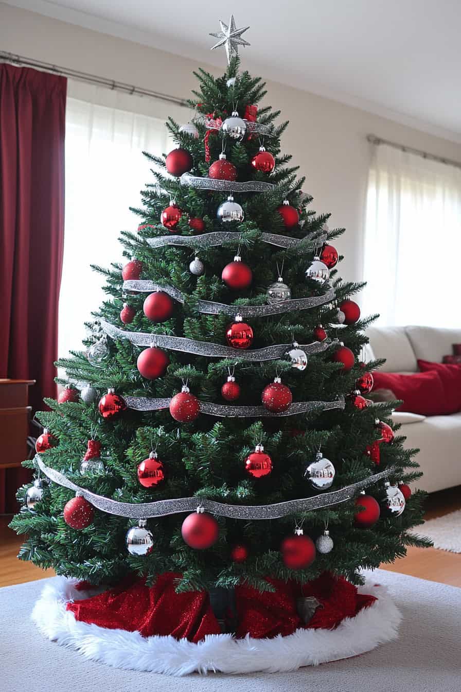 8 Red Christmas Tree Ideas: Festive And Beautiful | The Olive Branch Nest