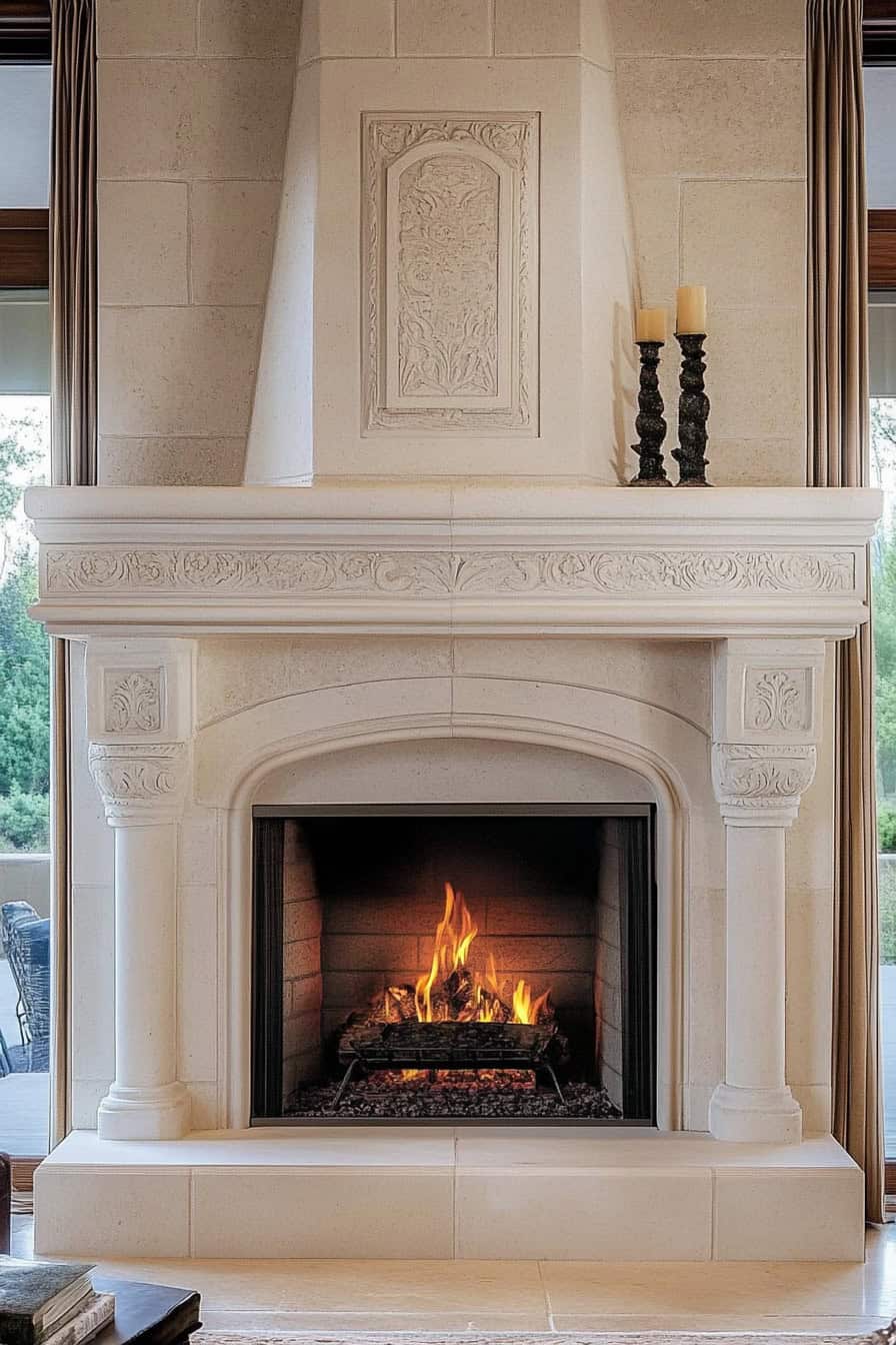 Stunning Limestone Fireplace Ideas For Your Home | The Olive Branch Nest