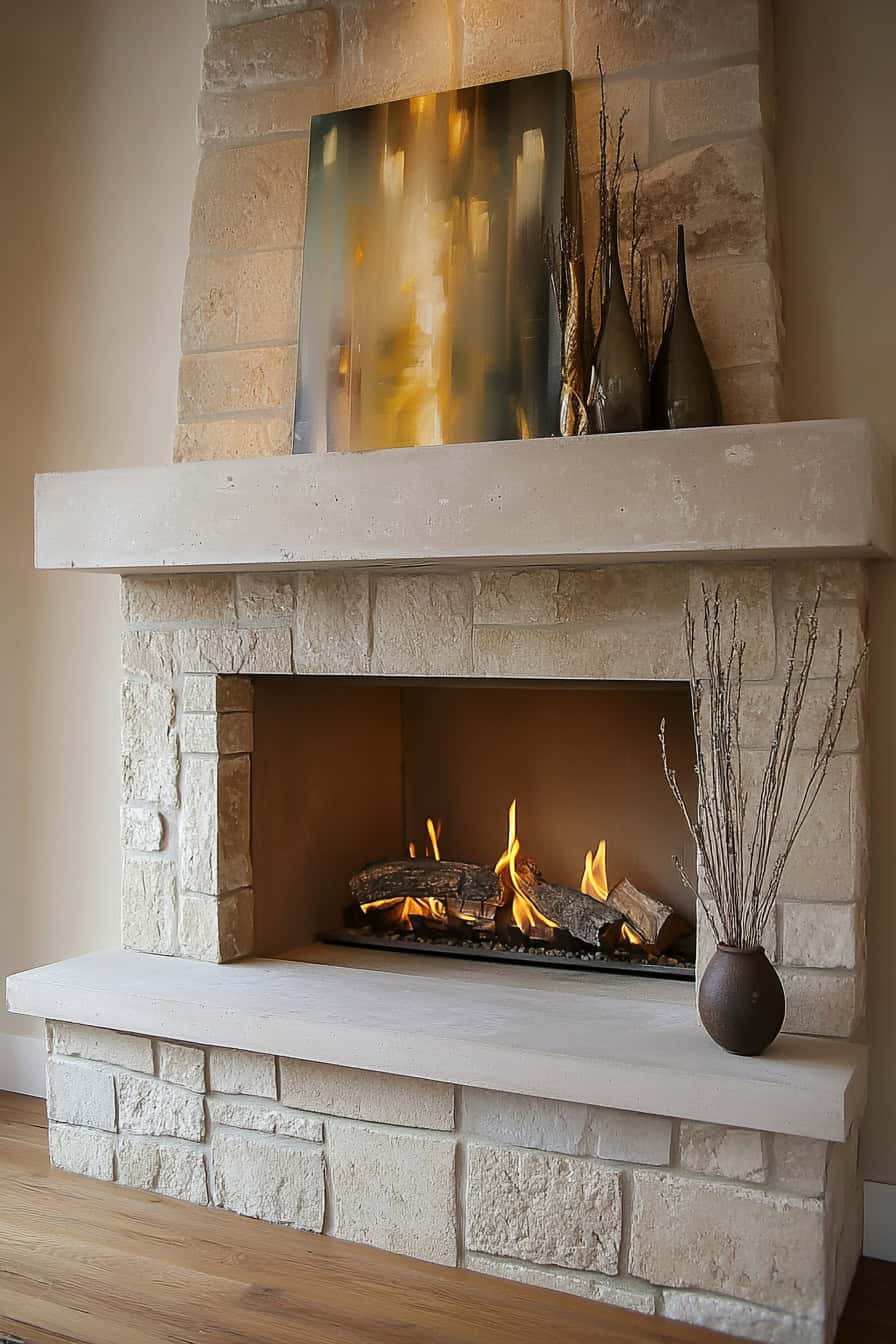 Stunning Limestone Fireplace Ideas For Your Home | The Olive Branch Nest
