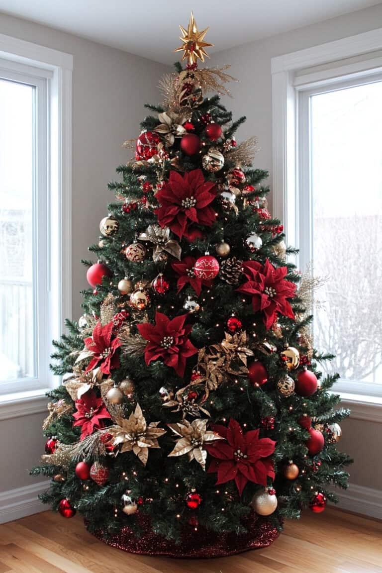8 Red Christmas Tree Ideas: Festive And Beautiful | The Olive Branch Nest