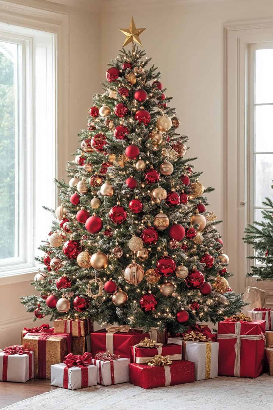 8 Red Christmas Tree Ideas: Festive And Beautiful | The Olive Branch Nest