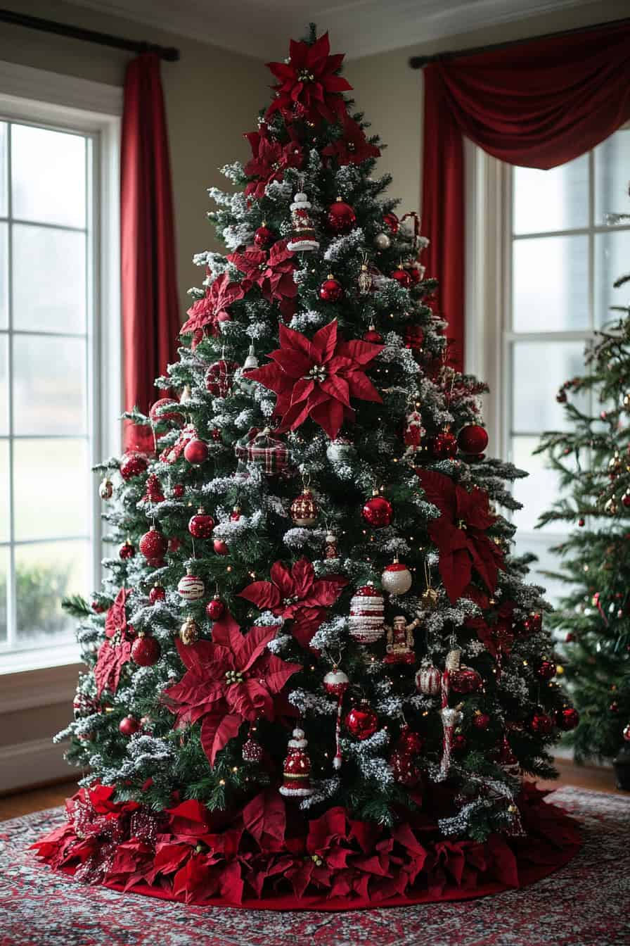 8 Red Christmas Tree Ideas: Festive And Beautiful | The Olive Branch Nest