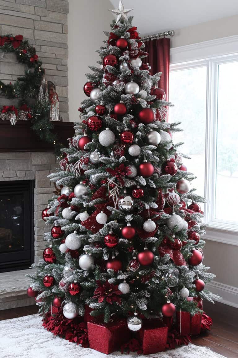 8 Red Christmas Tree Ideas: Festive And Beautiful | The Olive Branch Nest