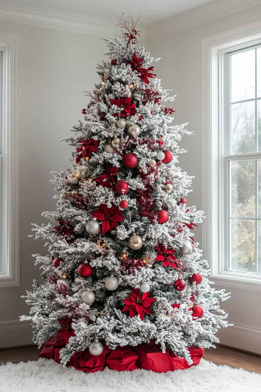 8 Red Christmas Tree Ideas: Festive And Beautiful | The Olive Branch Nest