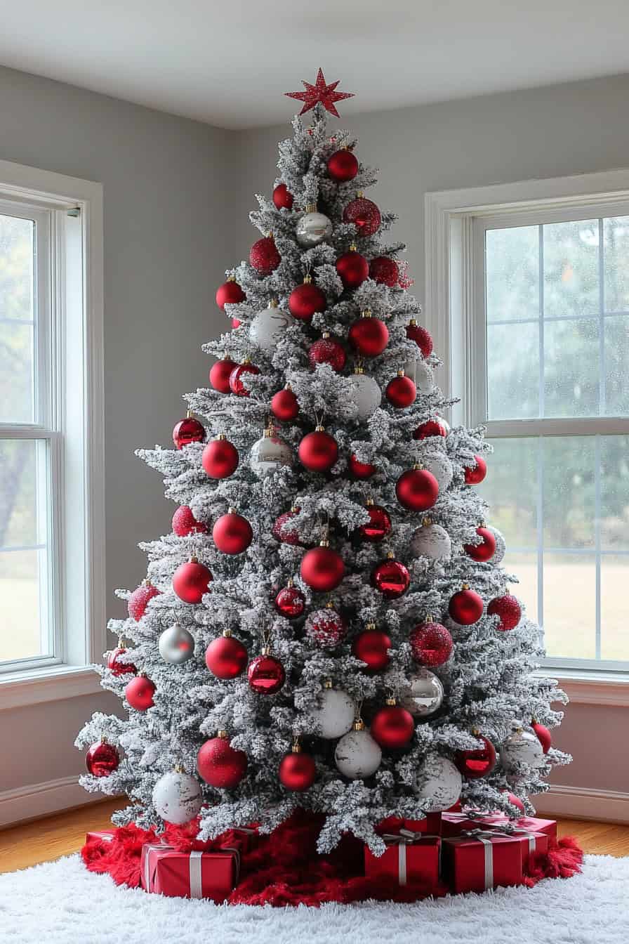 8 Red Christmas Tree Ideas: Festive And Beautiful | The Olive Branch Nest