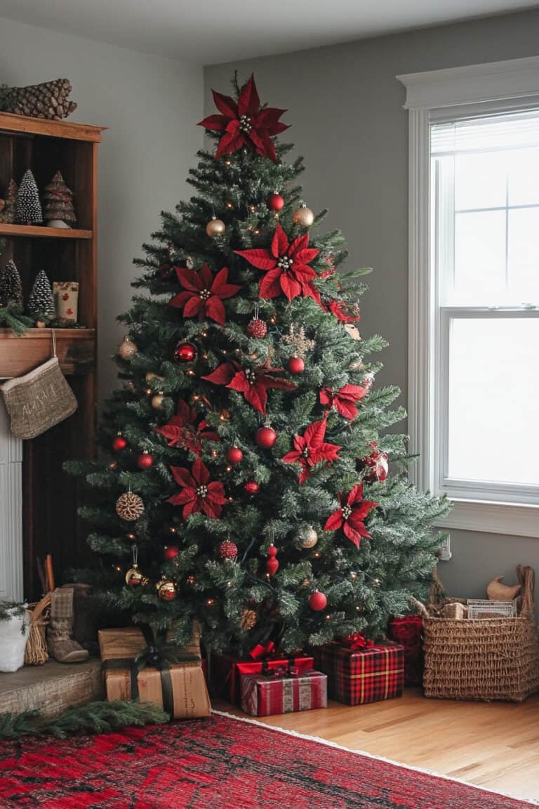 8 Red Christmas Tree Ideas: Festive And Beautiful | The Olive Branch Nest