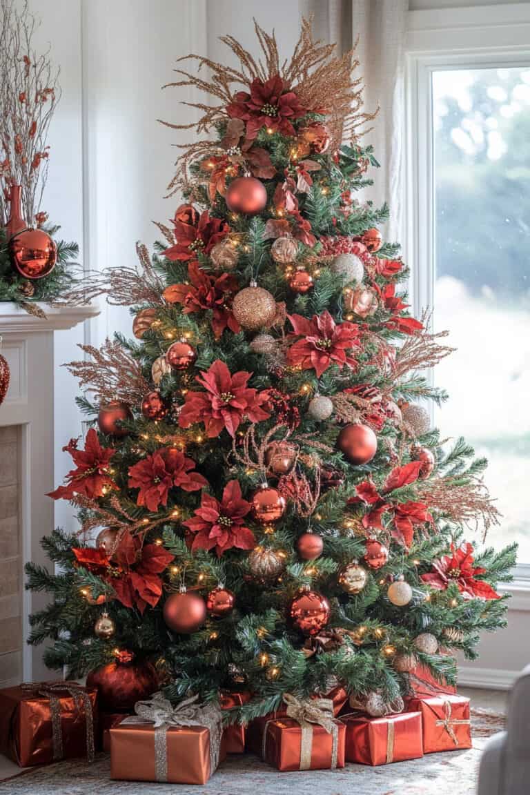 8 Red Christmas Tree Ideas: Festive And Beautiful | The Olive Branch Nest