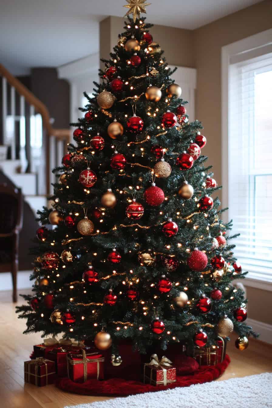 8 Red Christmas Tree Ideas: Festive And Beautiful | The Olive Branch Nest