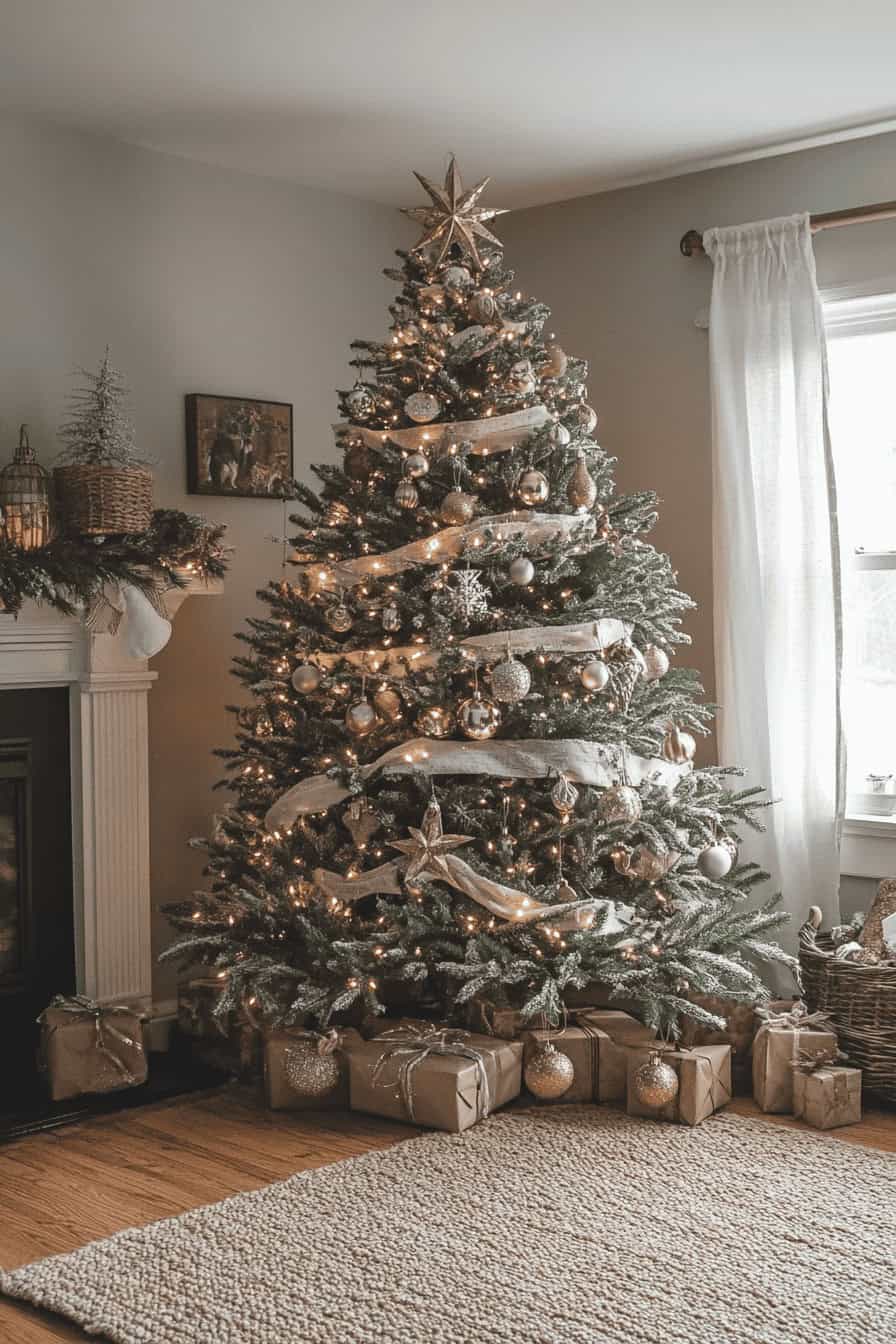 15 Ideas To Create A Beautiful Farmhouse Christmas Tree | The Olive ...
