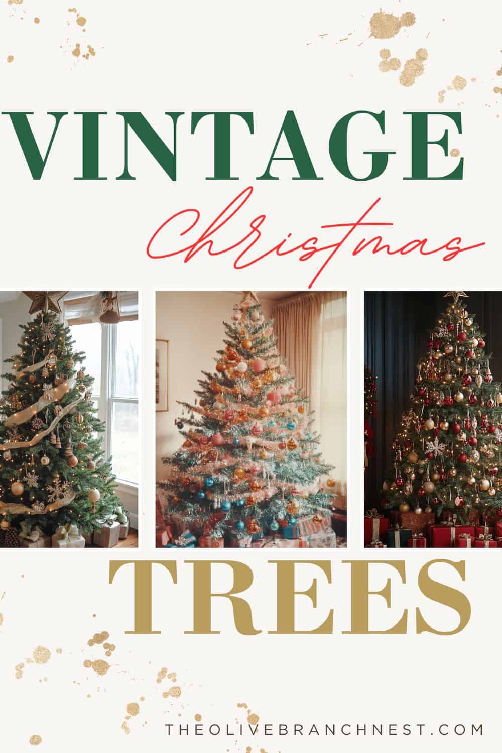 20 Vintage Christmas Tree Ideas For A Timeless Holiday Look | The Olive Branch Nest