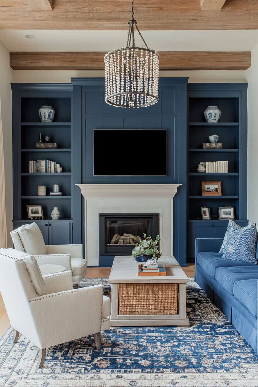 42 Inspiring Blue Living Room Ideas & Designs | The Olive Branch Nest
