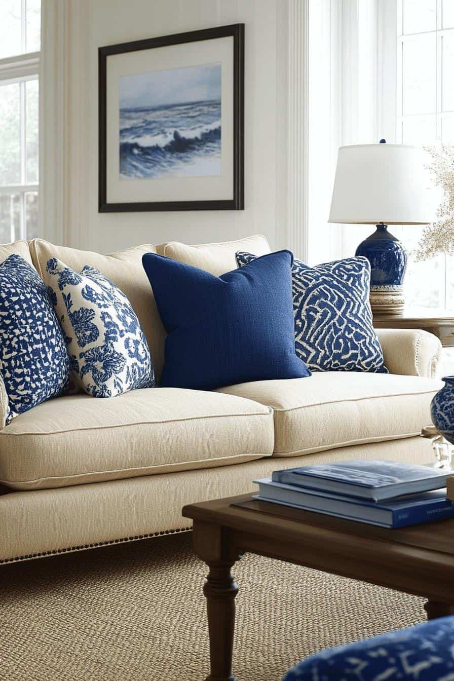 42 Inspiring Blue Living Room Ideas & Designs | The Olive Branch Nest