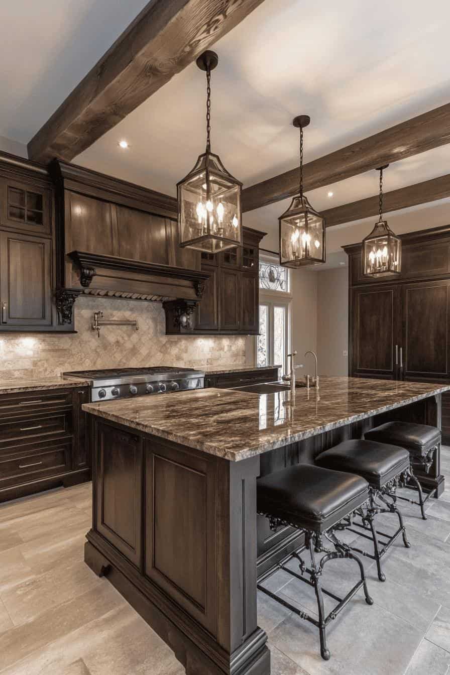 20 Inspiring Dark Wood Kitchen Ideas For A Chic And Cozy Look | The ...