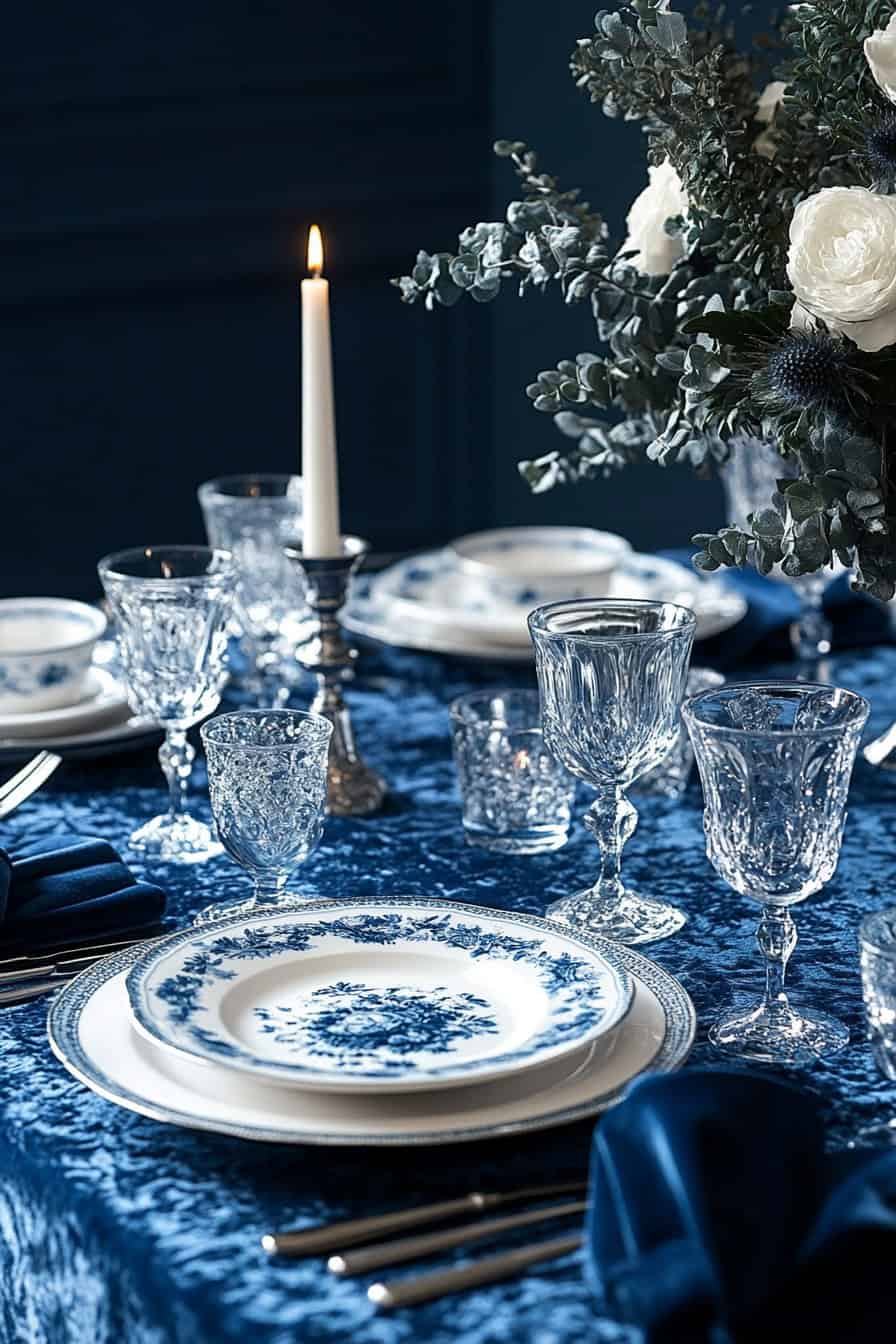 Dine In Style: 23 Gorgeous Blue And White Tablescapes | The Olive ...
