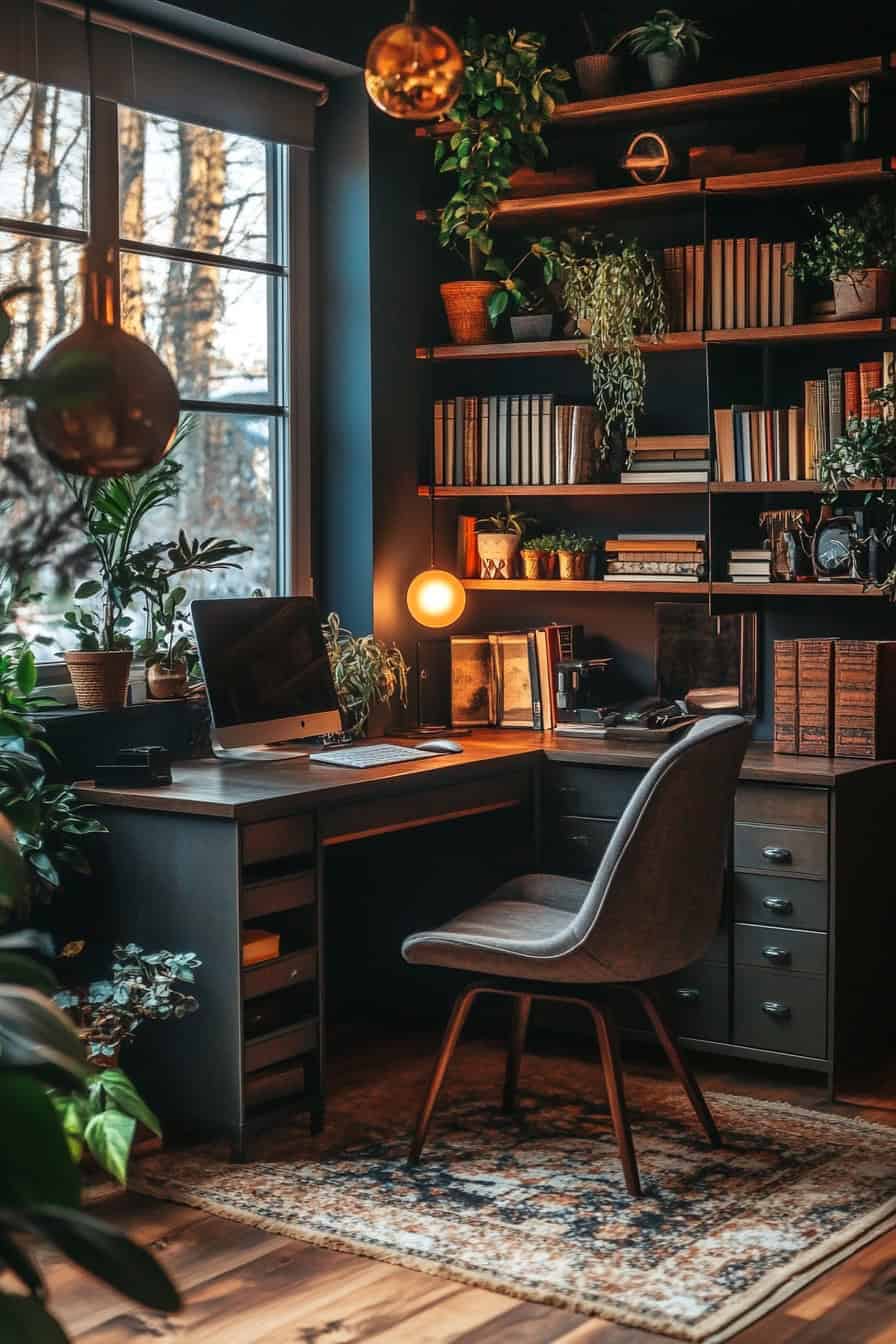 10 Moody Office Ideas For A Bold, Stylish Workspace | The Olive Branch Nest
