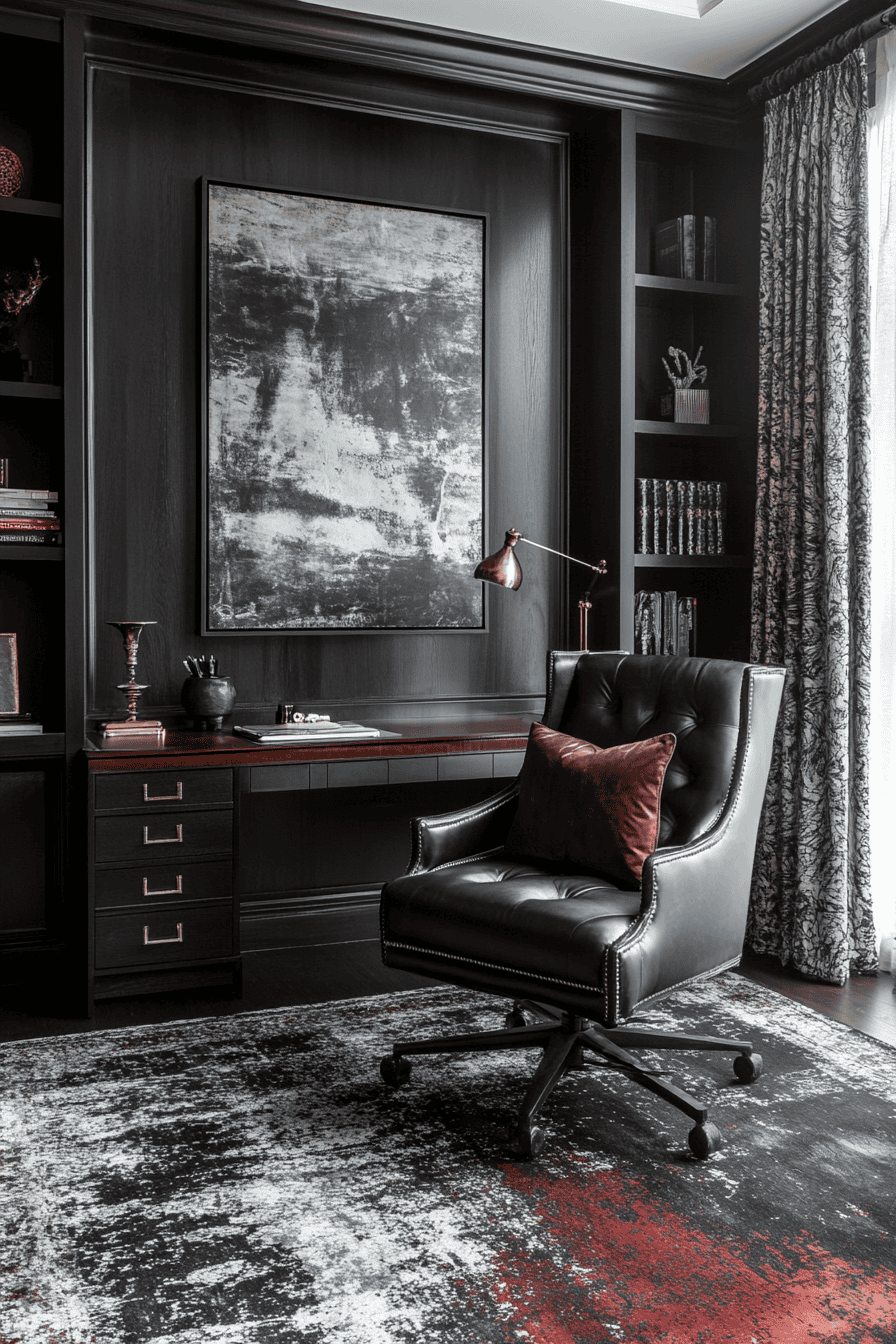 10 Moody Office Ideas For A Bold, Stylish Workspace | The Olive Branch Nest